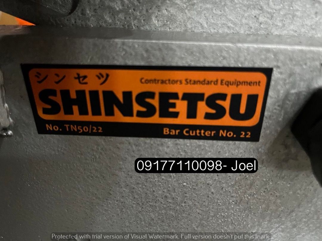 SHINSETSU MANUAL BAR CUTTER Specs: 22MM, Commercial & Industrial ...