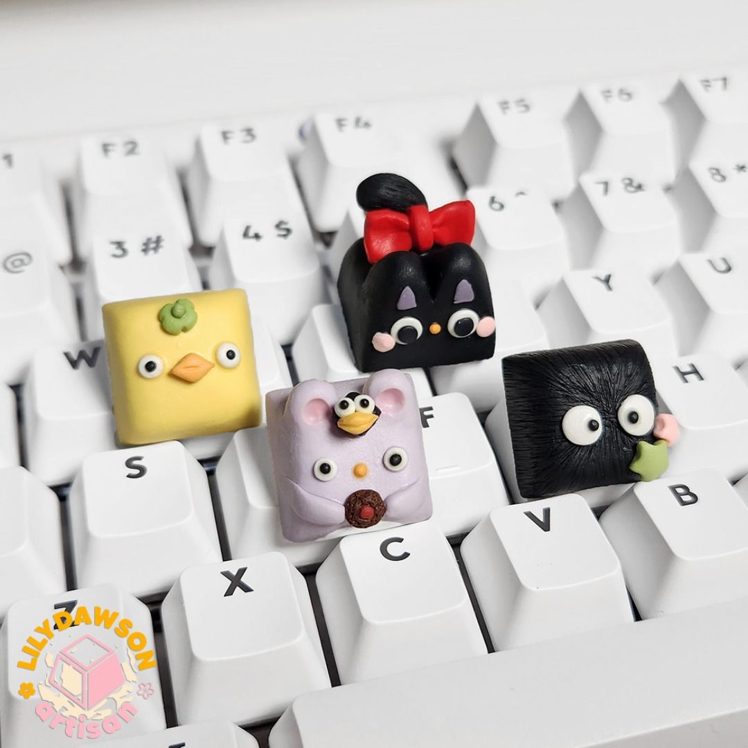 Soot Sprites Spirited Away POLYMER CLAY Artisan Keycap for Mechanical ...