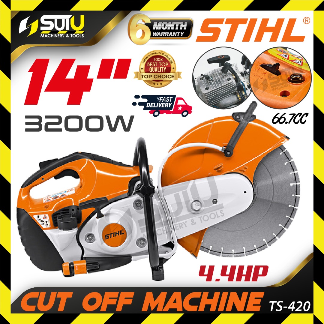 STIHL TS420 / TS-420 / TS 420 4.4HP 14" / 350MM Petrol Cut off Saw 3 ...