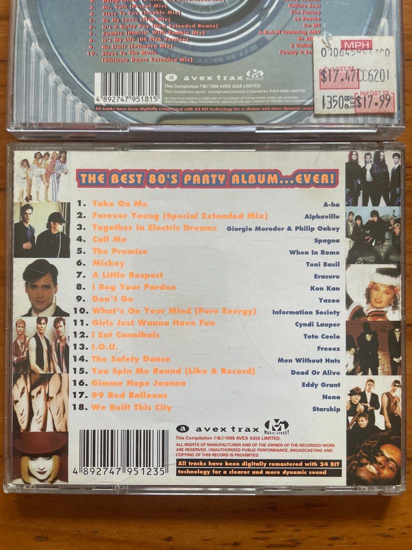 The Best 80s And 90s Retro Party Album CD, Hobbies & Toys, Music ...