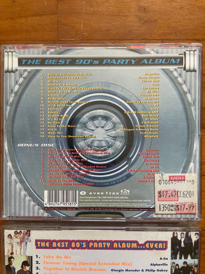 The Best 80s And 90s Retro Party Album CD, Hobbies & Toys, Music ...