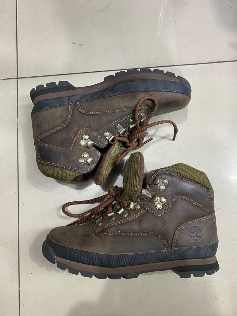 Timberland Euro hiker brown, Men's Fashion, Footwear, Boots on Carousell
