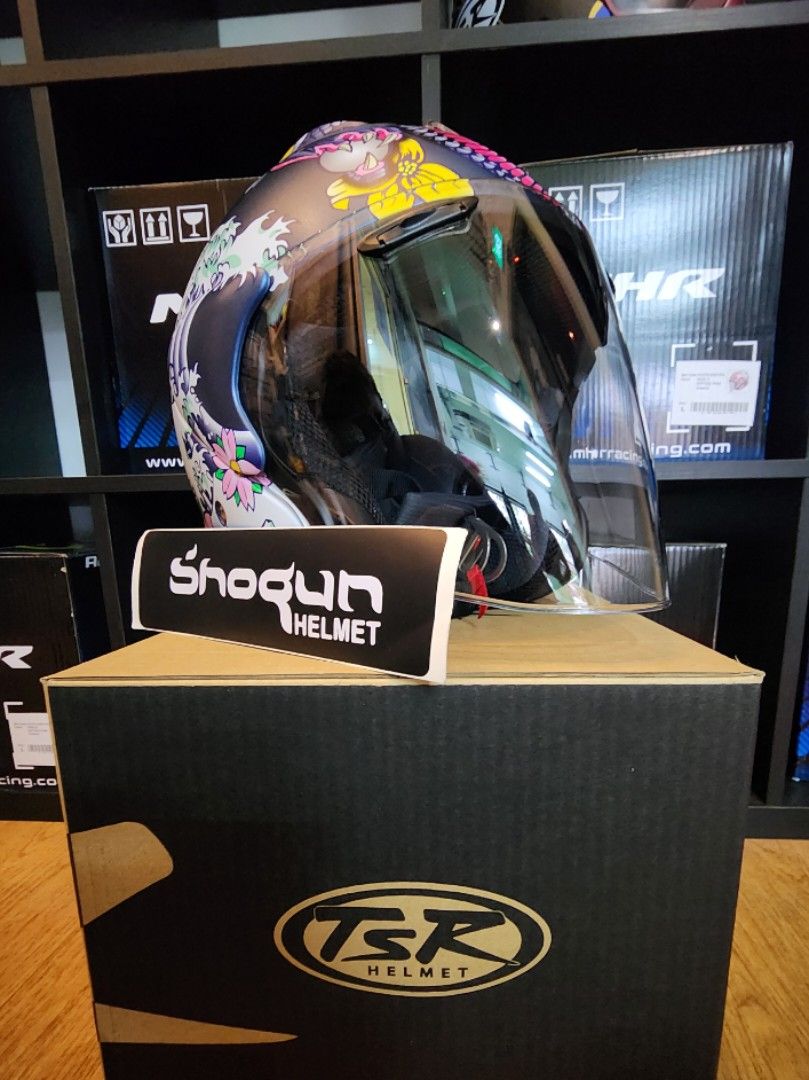 TSR Helmet Oriental Blue, Motorcycles, Motorcycle Accessories on Carousell