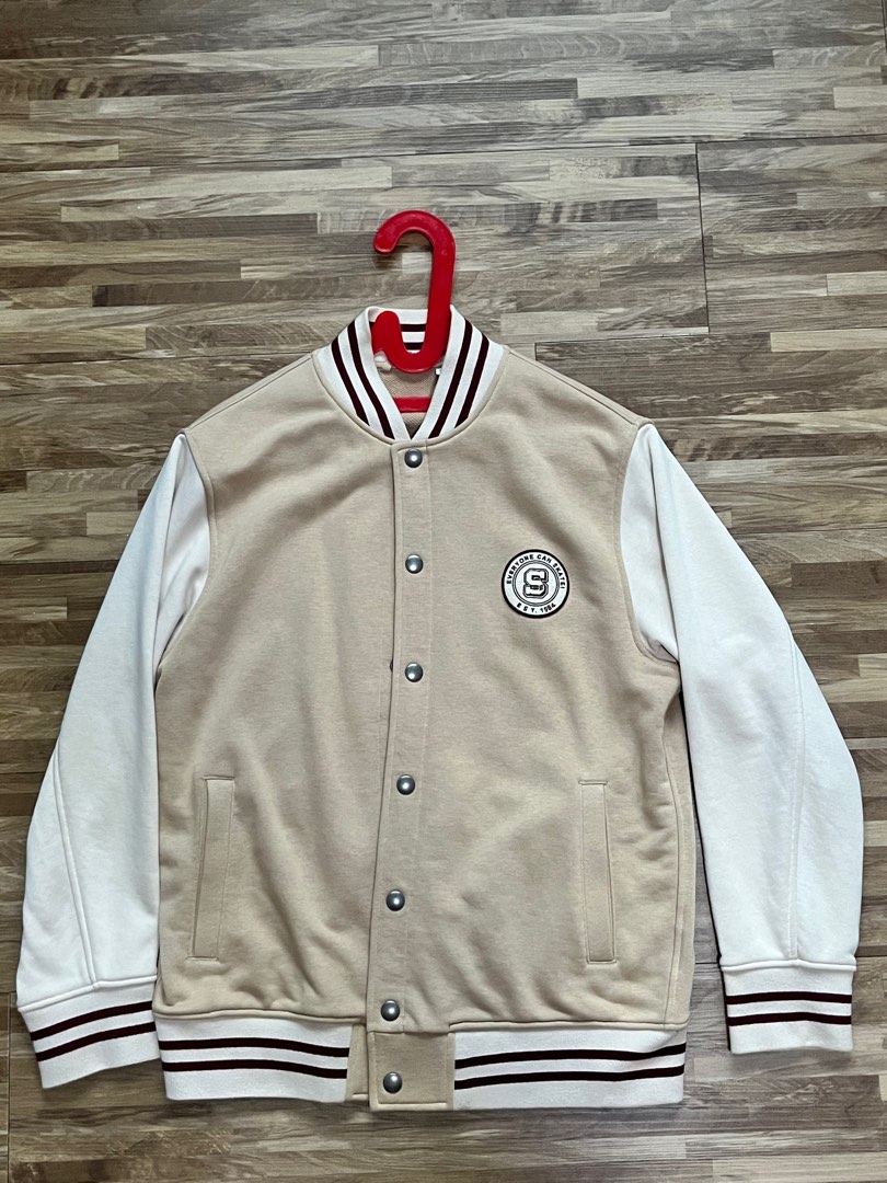 Uniqlo Skate Brown Varsity Jacket, Babies & Kids, Babies & Kids Fashion ...