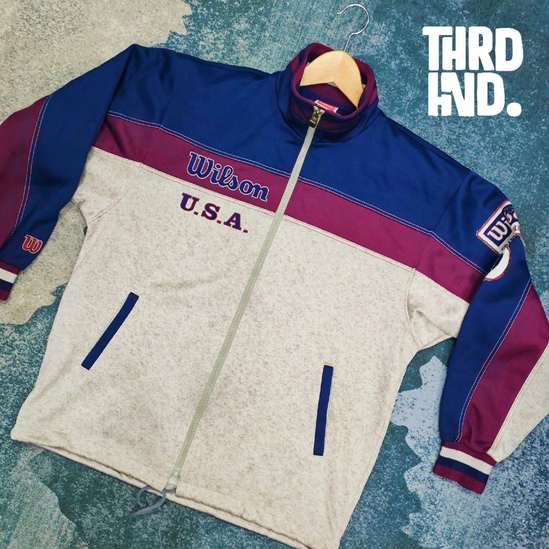 VINTAGE 90' WILSON WINDRUNNER JACKET, Men's Fashion, Coats, Jackets and ...