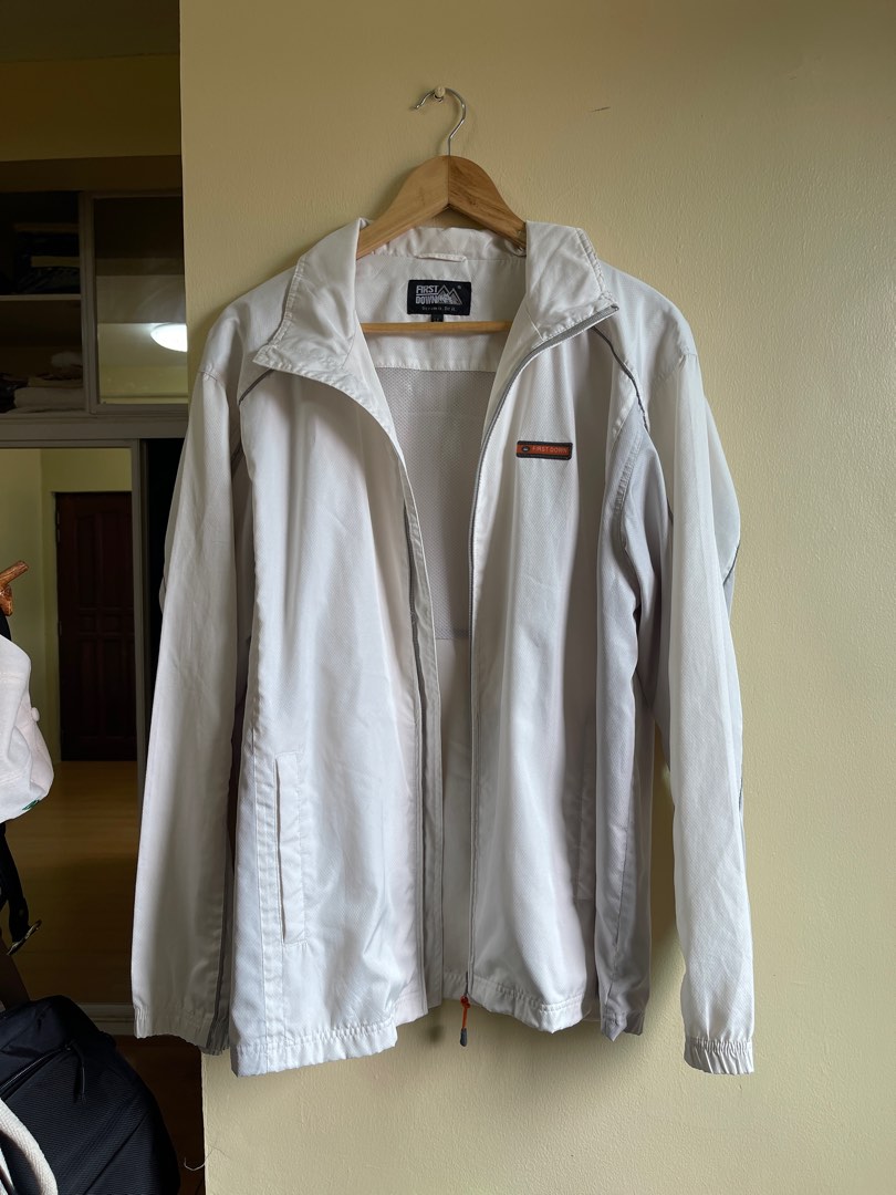 Wind breaker white, Women's Fashion, Coats, Jackets and Outerwear on ...