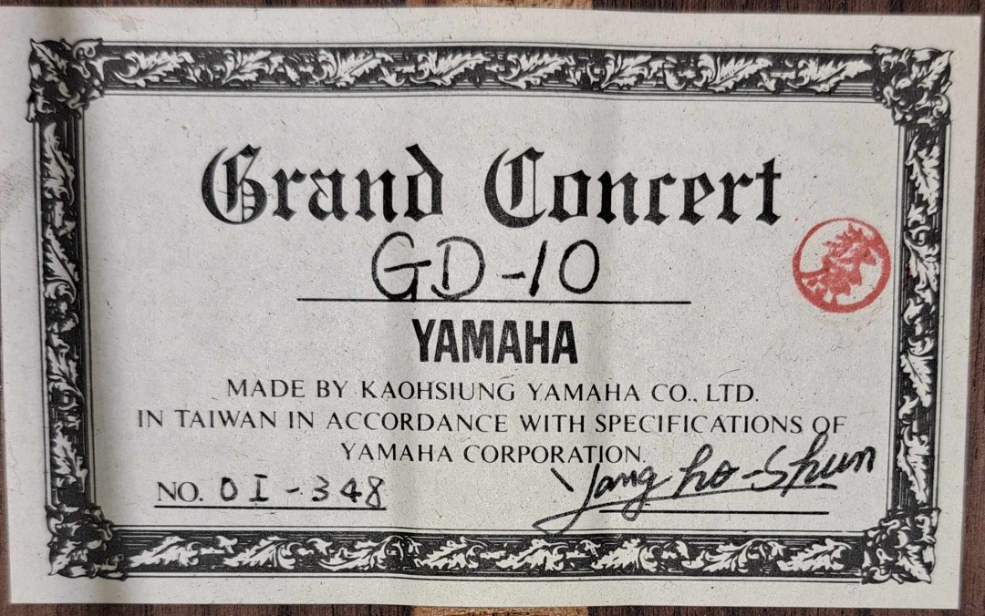 YAMAHA Grand Concert GD-10 (OI-348) classical guitar, Hobbies & Toys ...