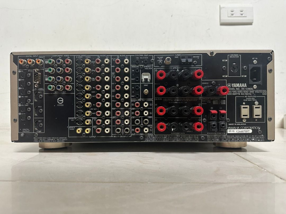 YAMAHA RX V2600 AV環繞擴大機 HDMI家庭劇院 7.1聲道 THX 認證~可當前級使用/原廠代用廠遙控器, 耳機及錄音音訊 ...