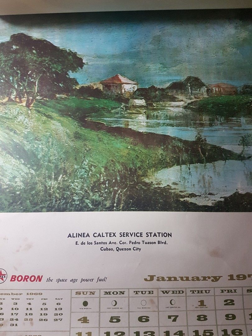 1970 HUGE CALTEX CALENDAR Filipino Masters Juan Luna Felix Hidalgo ...