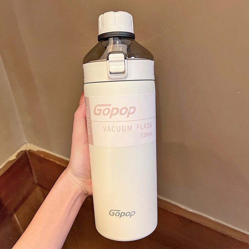 手提冰壩杯 環保杯 吸管水杯 大容量水杯 隨手杯 304不鏽鋼保溫杯 ins 簡約小眾杯 雙飲杯 便攜, 家具及居家用品, 廚具和餐具, 水杯、水壺在旋轉拍賣