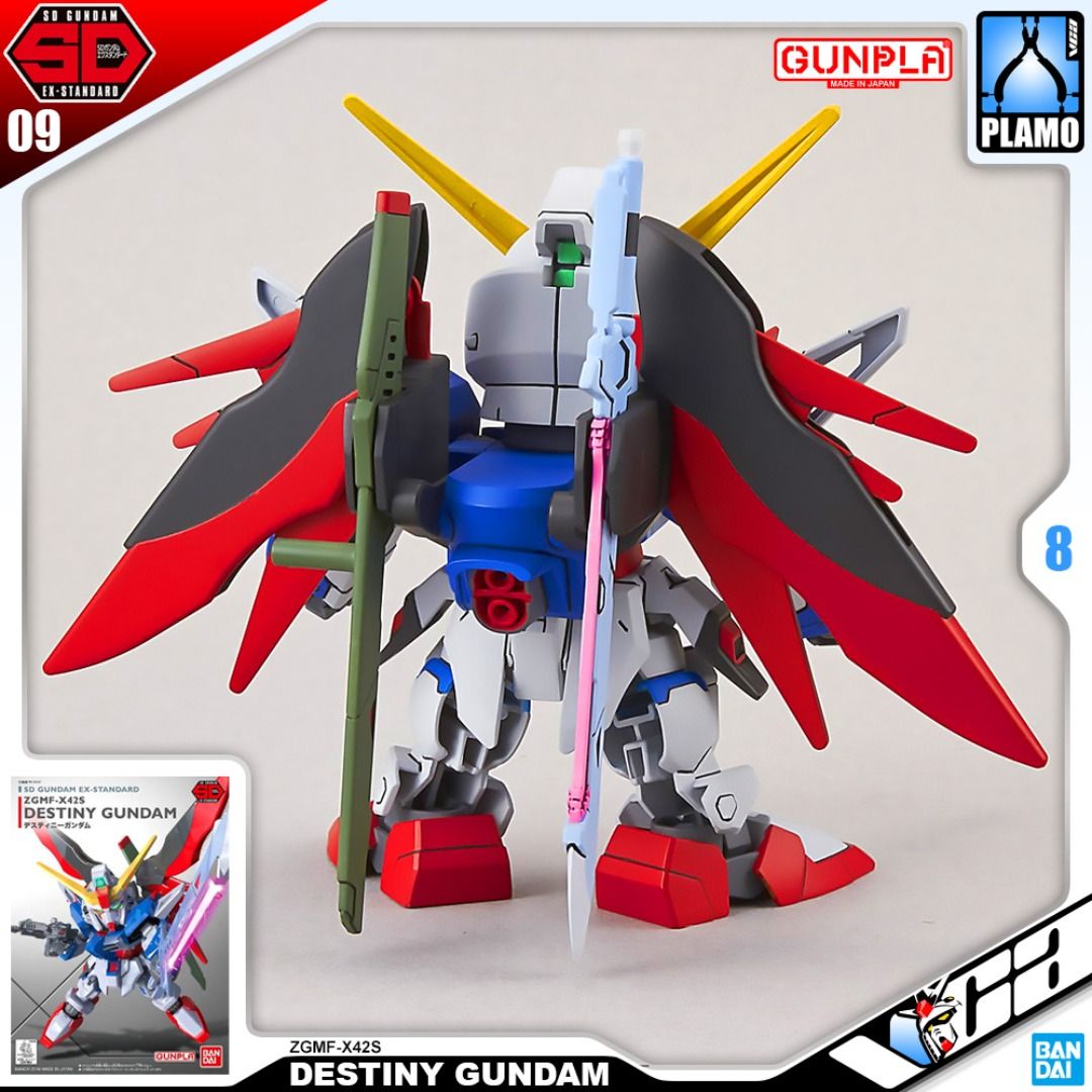 ⭐ BANDAI GUNPLA SD EX STANDARD SDEX SD ZGMF-X42S DESTINY GUNDAM PLASTIC ...