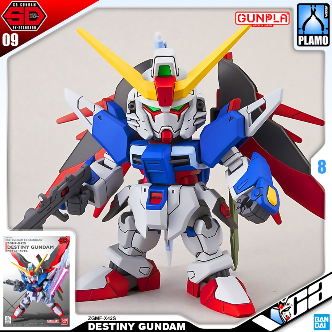 ⭐ BANDAI GUNPLA SD EX STANDARD SDEX SD ZGMF-X42S DESTINY GUNDAM PLASTIC ...