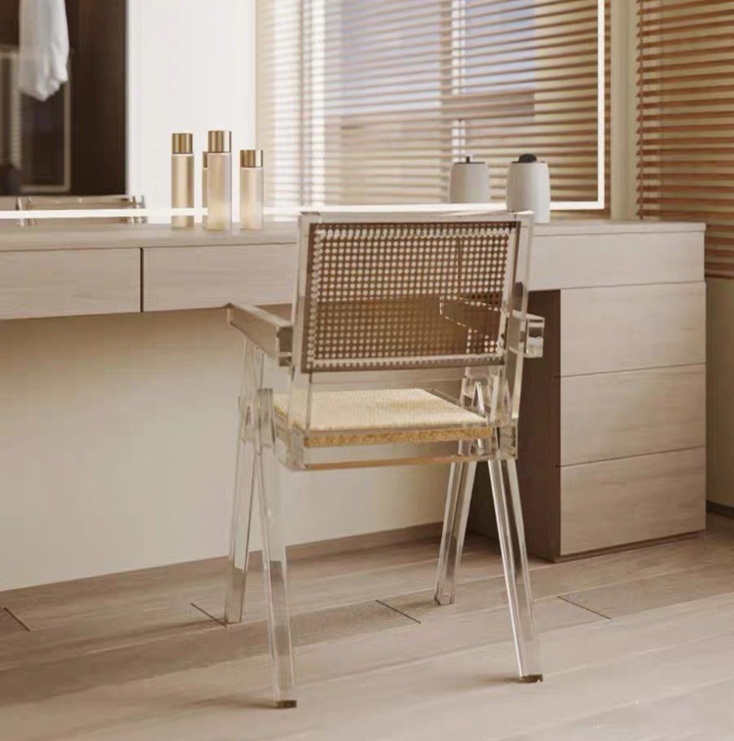 BOLVE Modern Rattan Dining Chair, Furniture & Home Living, Furniture ...