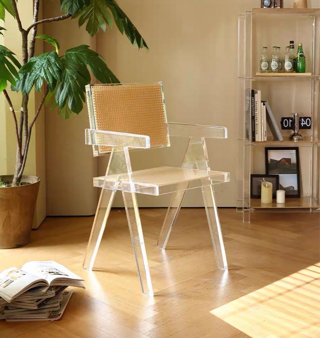 BOLVE Modern Rattan Dining Chair, Furniture & Home Living, Furniture ...