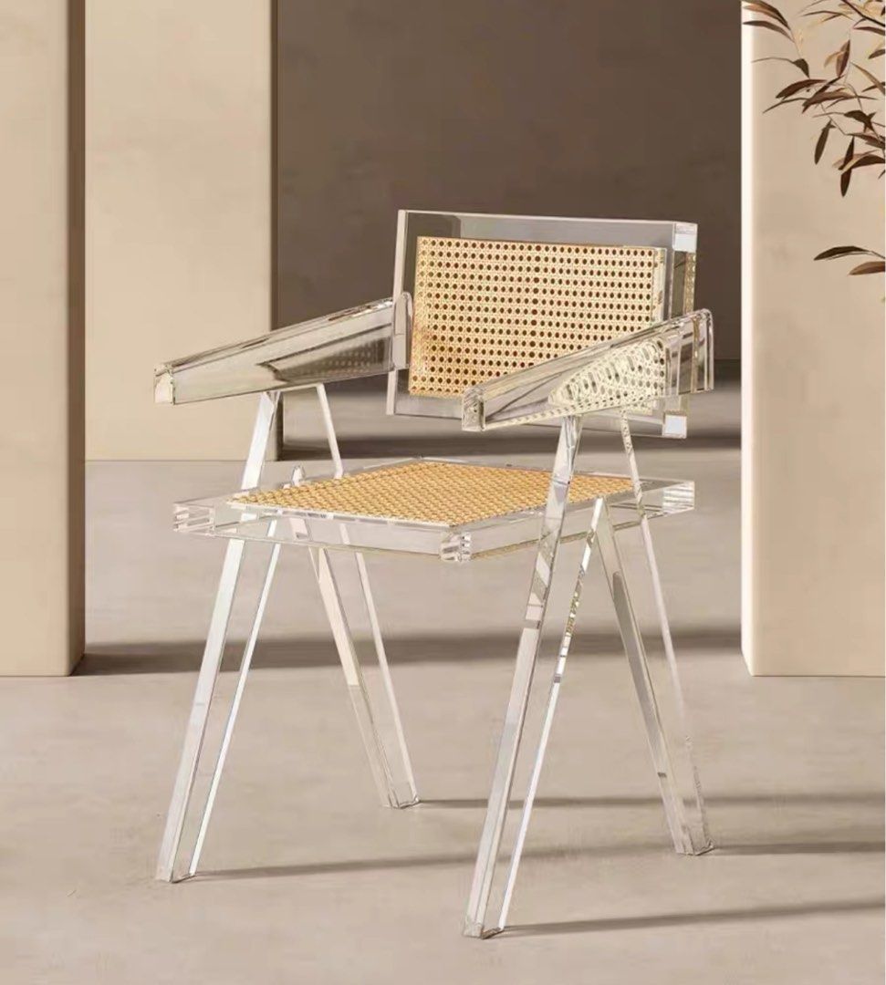 BOLVE Modern Rattan Dining Chair, Furniture & Home Living, Furniture ...