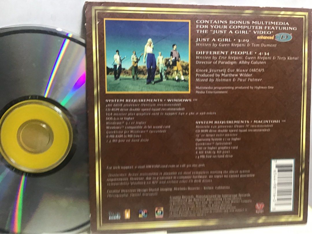 CD SINGLE No Doubt - Just a Girl OOP ORIGINAL PRESS Anubis 90s Ska Rock , Hobbies & Toys, Music ...