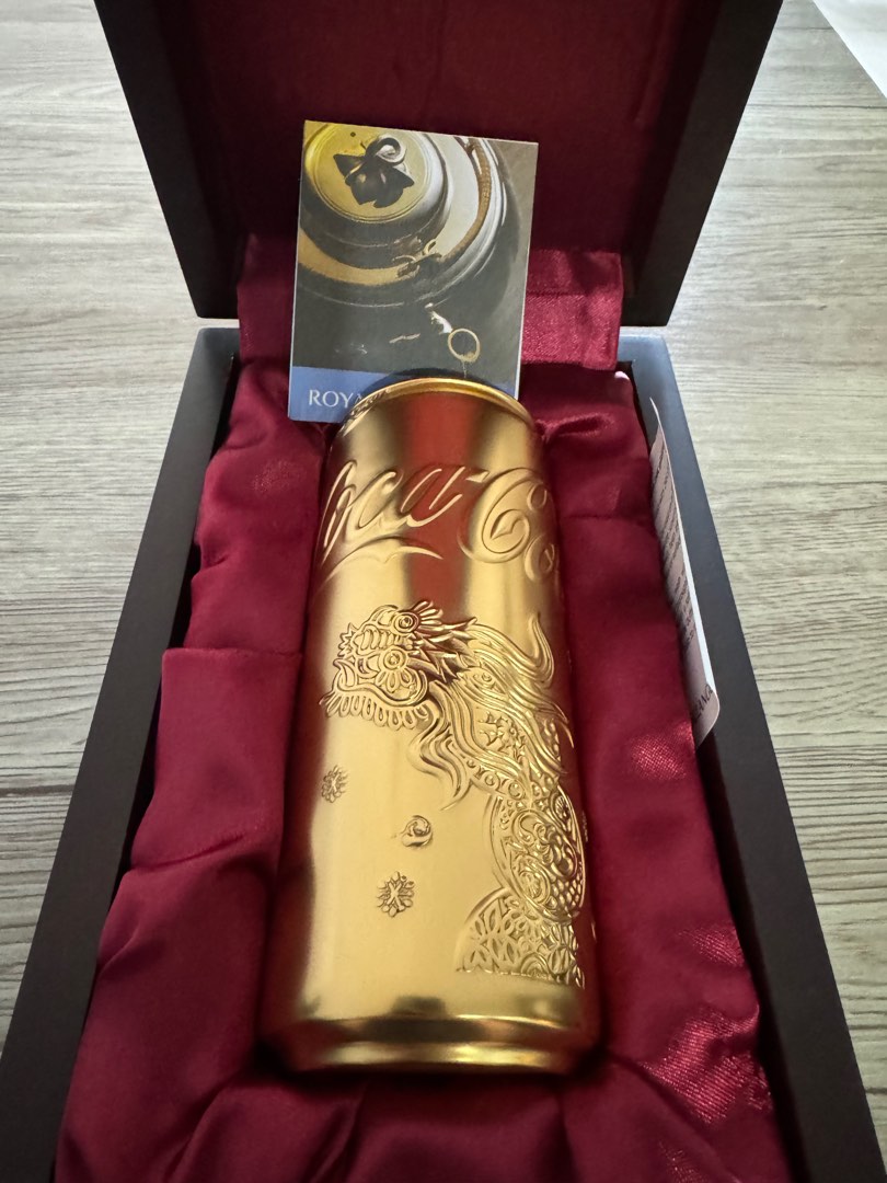 Coca Cola 2024 Dragon 24K Gold Plated Can, Hobbies & Toys, Memorabilia ...