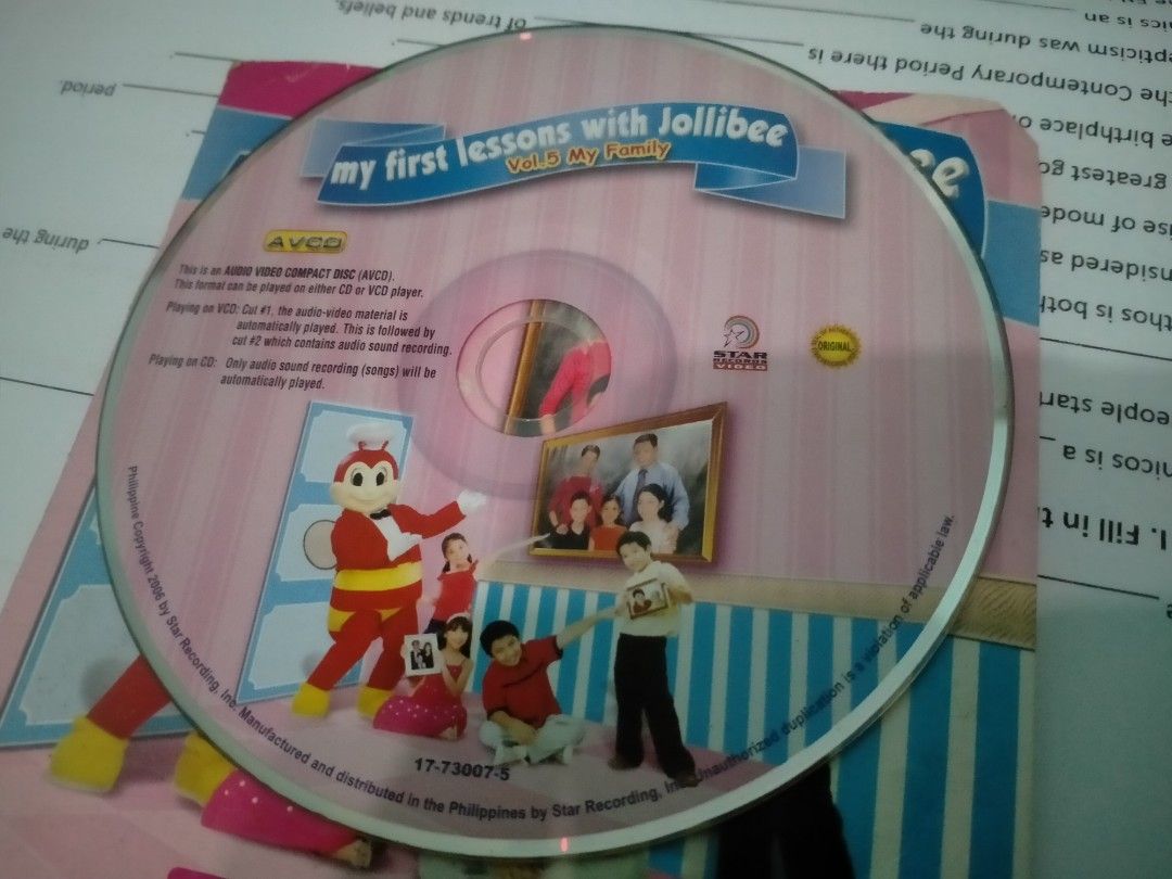 Collectible Jollibee CD - My first Lessons with Jollibee Vol. 5 "My ...