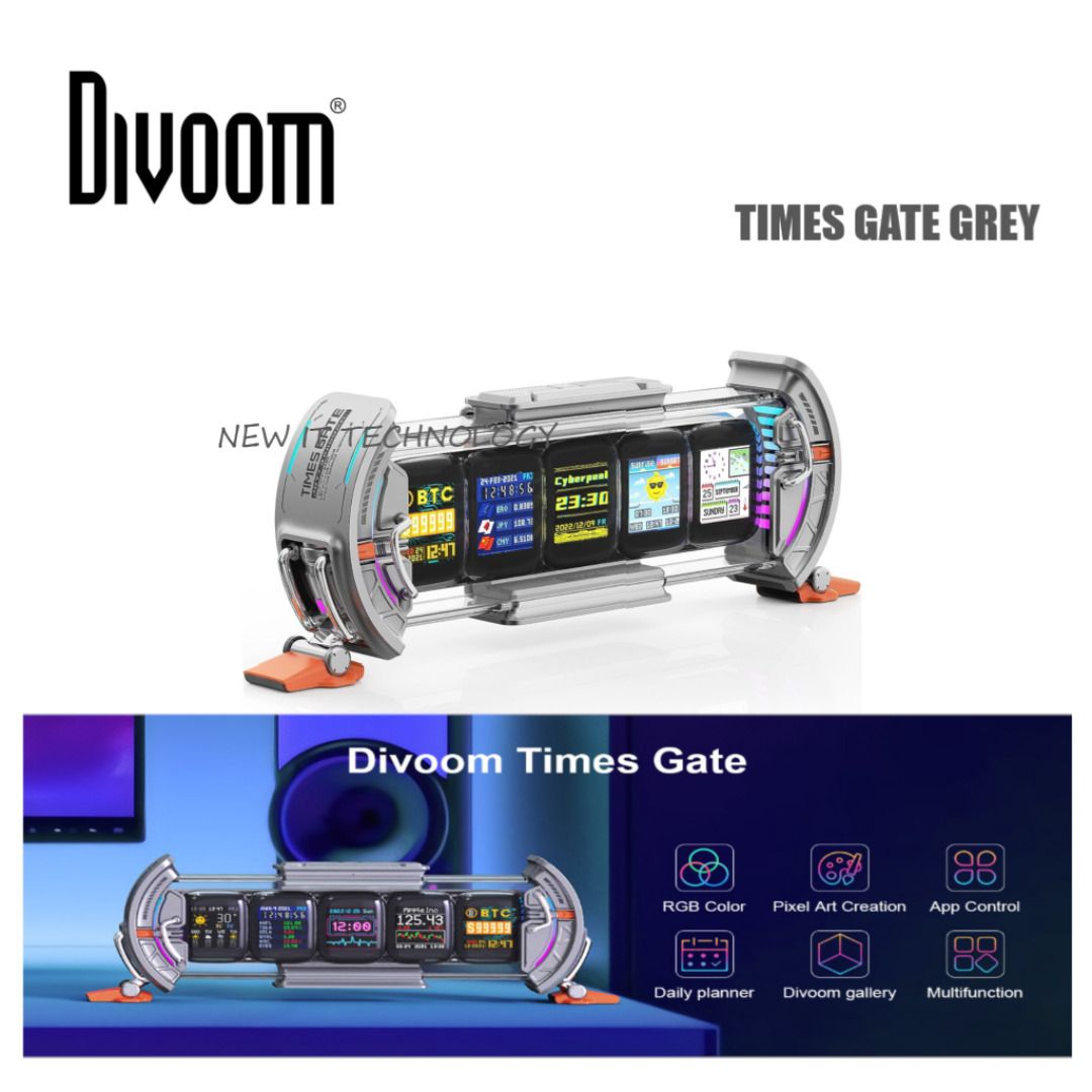 DIVOOM TIMES GATE & TIMES FRAME Pixel Art Informative Display Desktop ...