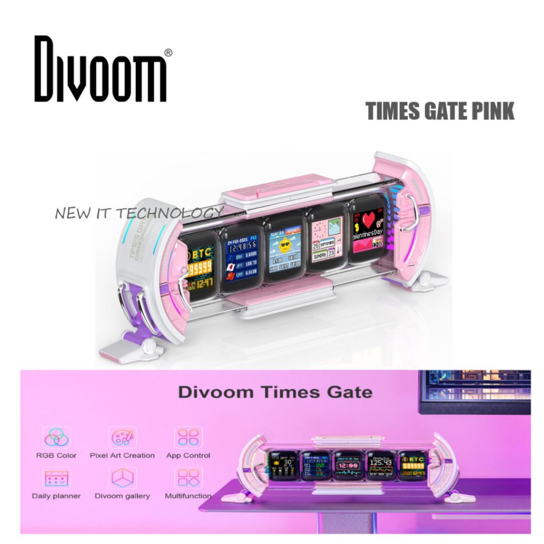 DIVOOM TIMES GATE & TIMES FRAME Pixel Art Informative Display Desktop ...