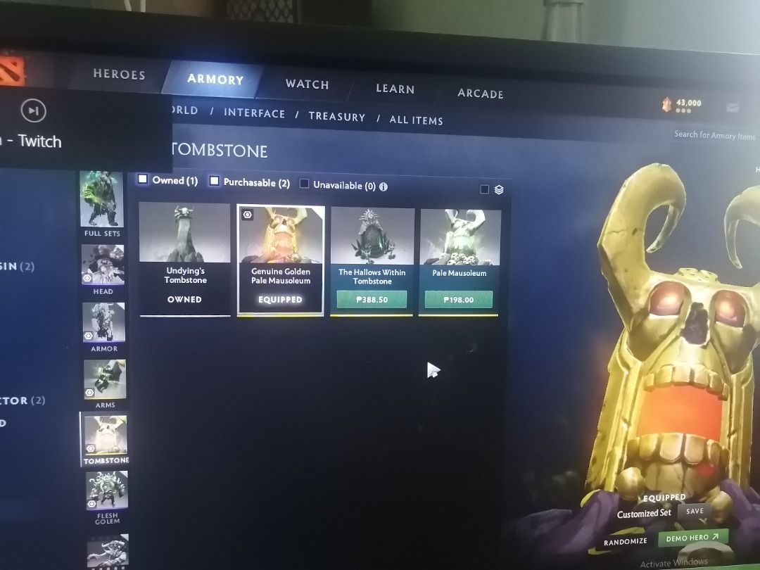 DOTA 2 Undying GOD set, Video Gaming, Video Games, Others on Carousell