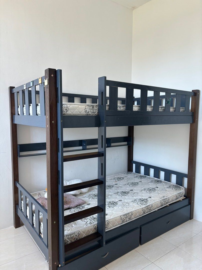 Double decker bed, Furniture & Home Living, Bedding & Towels on Carousell