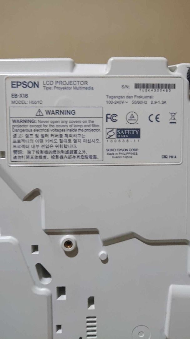 Epson EB-X18 Projector, Computers & Tech, Office & Business Technology ...