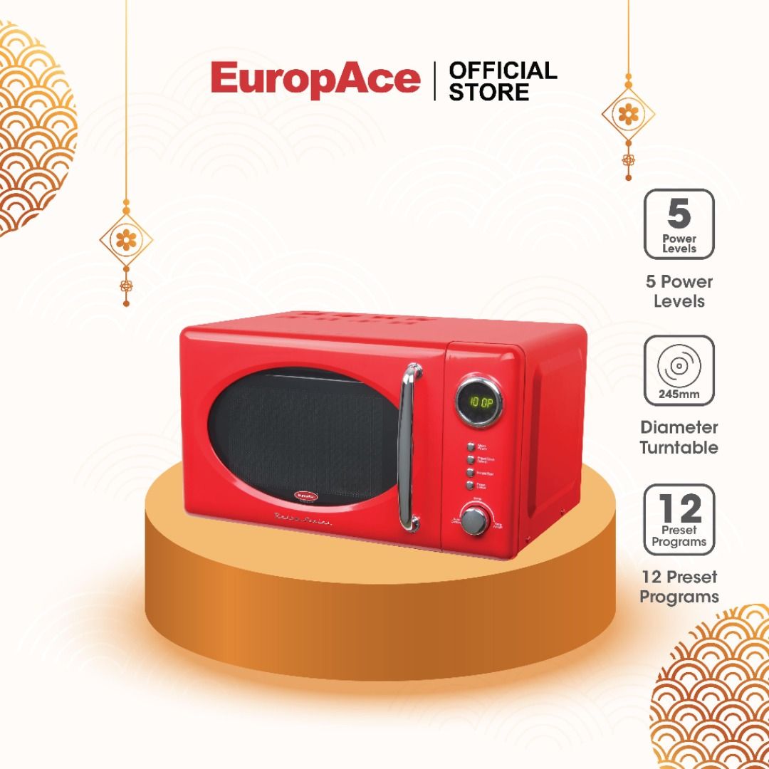 [FREE DELIVERY] EuropAce Digital Retro 20L Microwave - EMW 3202T on ...