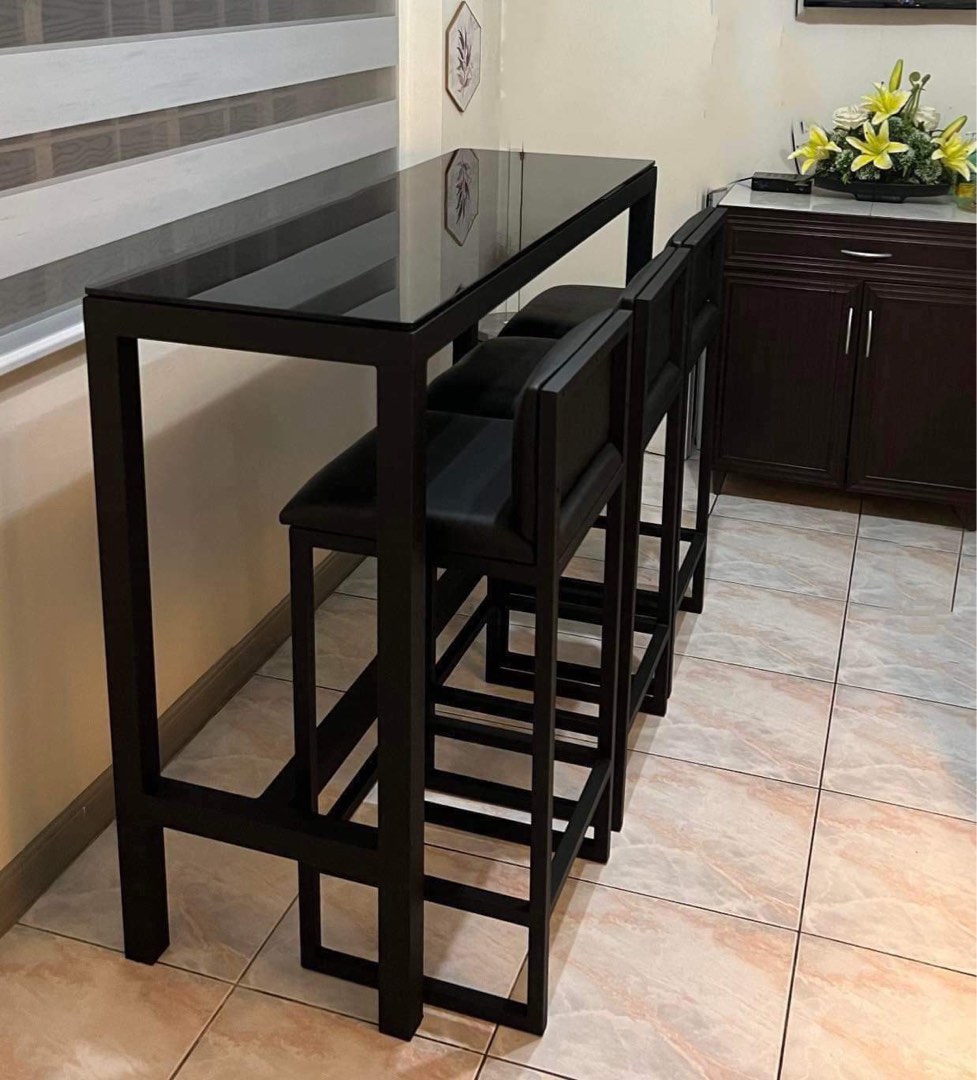 Glass Bar Table (Table Only), Furniture & Home Living, Furniture ...
