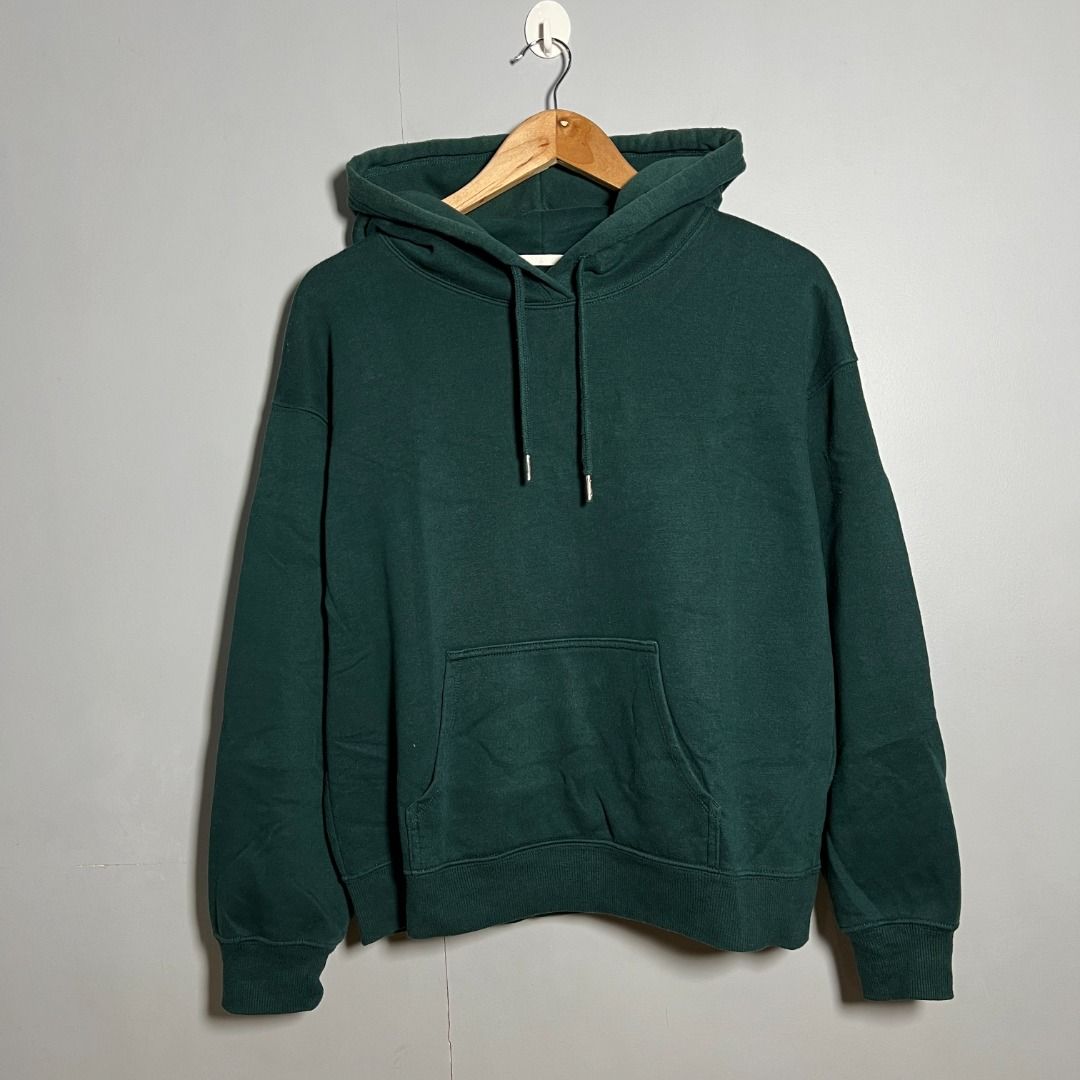GU by Uniqlo Sweat Pullover Hoodie Jacket 'Dark Green', Women's Fashion ...