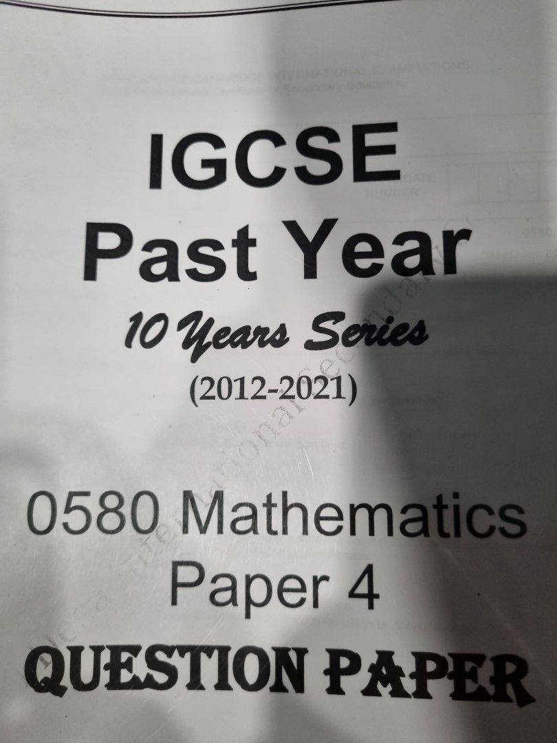 IGCSE Past Year Papers, Hobbies & Toys, Books & Magazines, Assessment ...