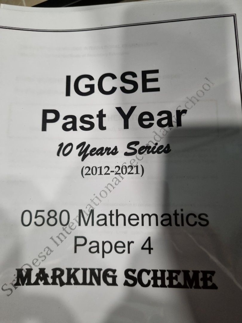 IGCSE Past Year Papers, Hobbies & Toys, Books & Magazines, Assessment ...
