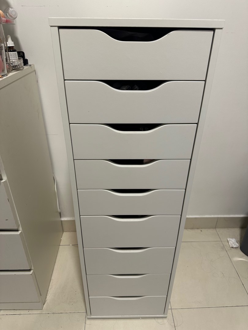 IKEA ALEX - 9 tier drawer (White), Furniture & Home Living, Furniture ...