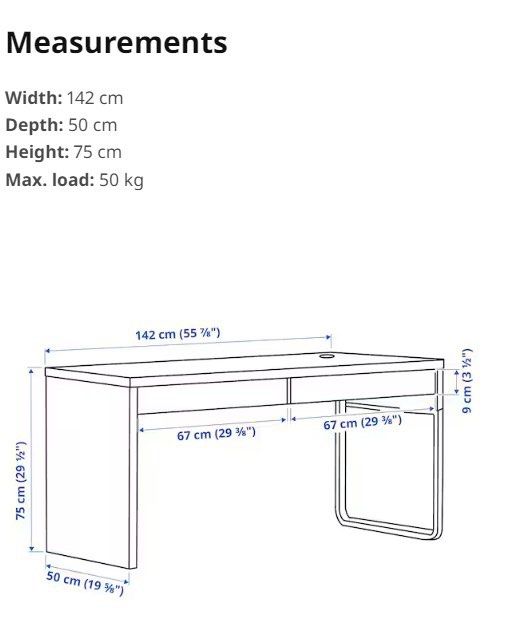 IKEA MICKE White Desk, Furniture & Home Living, Furniture, Tables ...