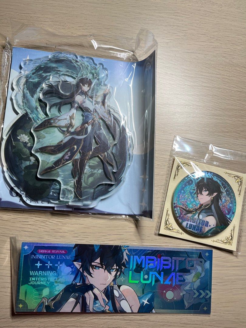 imbibitor lunae hsr acrylic standee pin badge laser ticket merch set ...