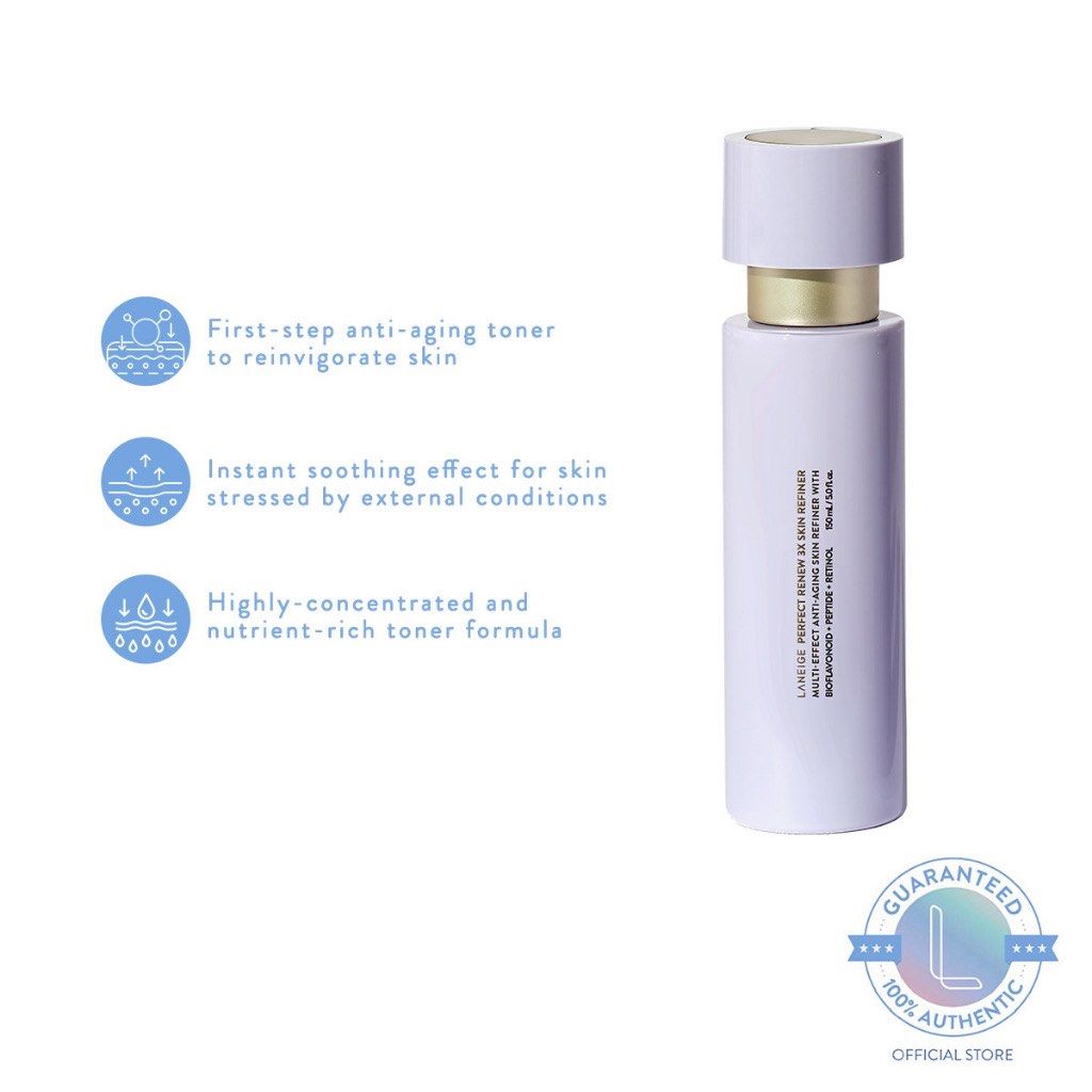 Laneige Perfect Renew 3x Skin Refiner Toner 150ml (Anti-aging), Beauty ...