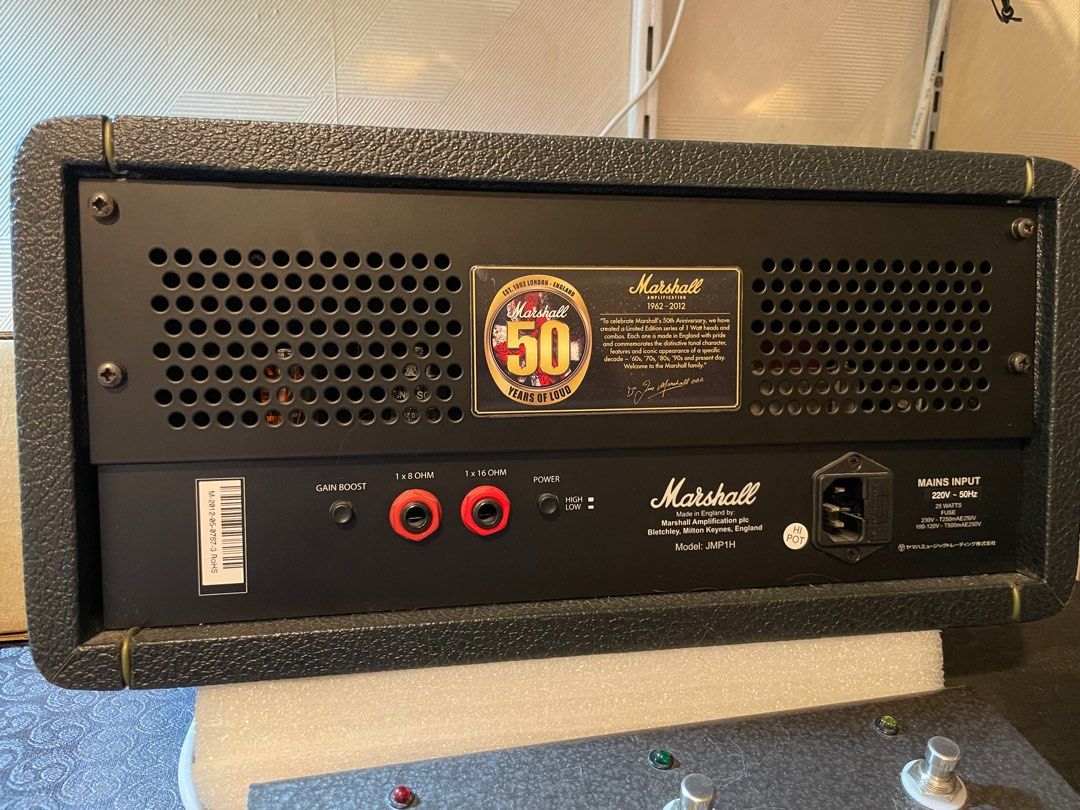Marshall JMP-1H 50th Anniversary amp head, 興趣及遊戲, 音樂、樂器 & 配件, 樂器 ...