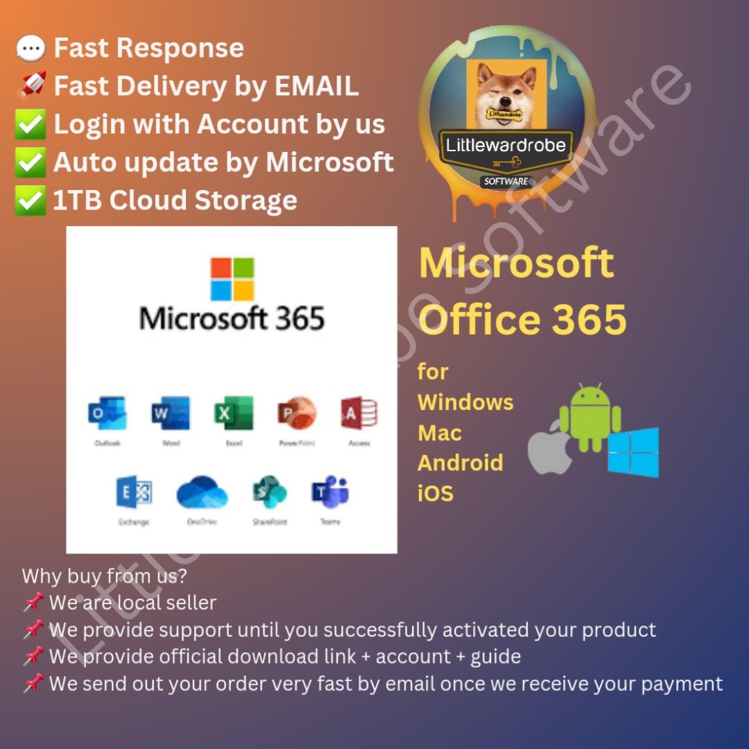 MS 365 (Account by us), Computers & Tech, Parts & Accessories, Software ...