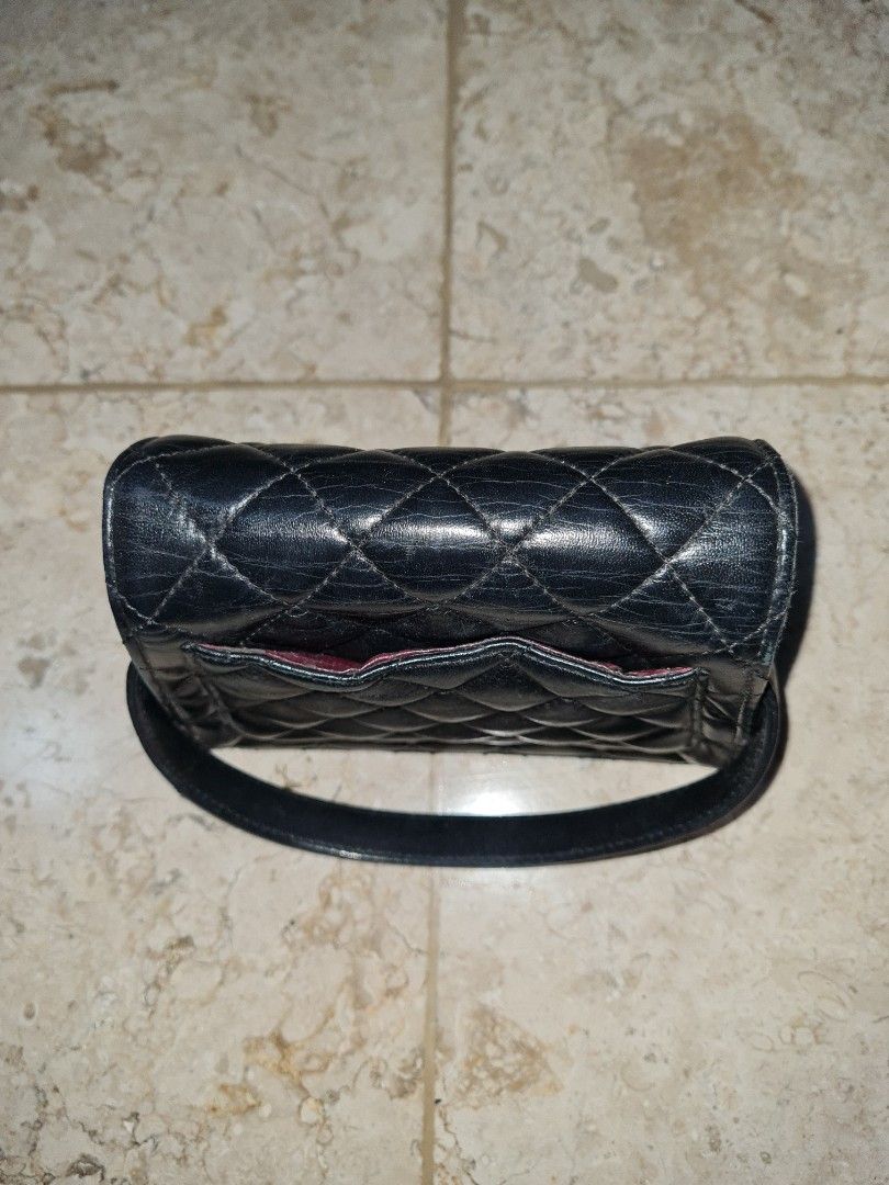 Original kulit asli vintage chanel look like, Fesyen Wanita, Tas ...