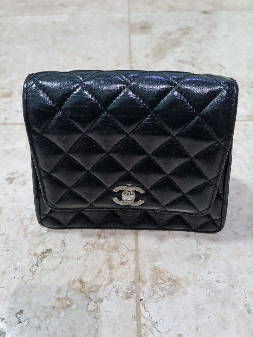 Original kulit asli vintage chanel look like, Fesyen Wanita, Tas ...