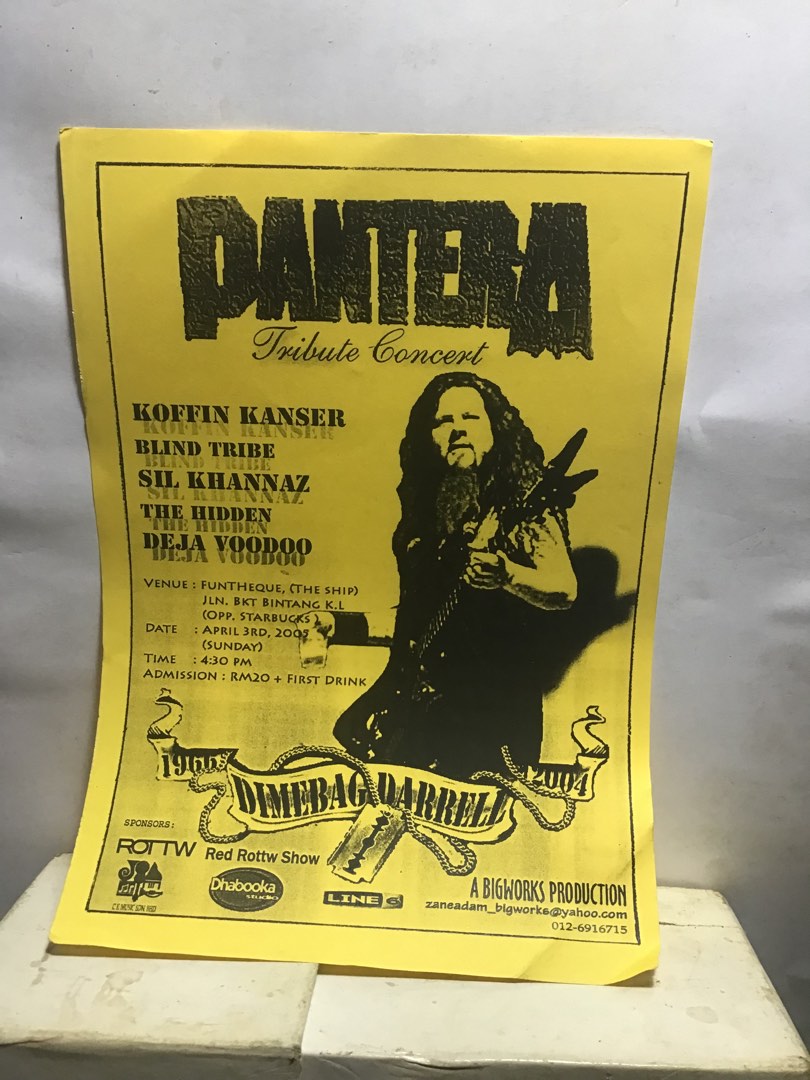 ORIGINAL Pantera Tribute - sil Khannaz Koffin Kanser Blind Tribe The ...