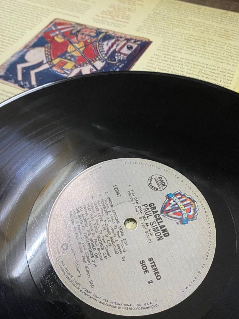 PAUL SIMON - GRACELAND - ORIGINAL Philippine Vinyl Plaka RECORD ALBUM ...