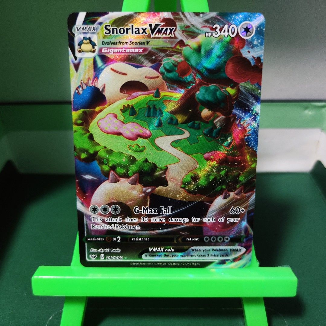 Pokemon TCG - Snorlax Vmax, Hobbies & Toys, Toys & Games on Carousell