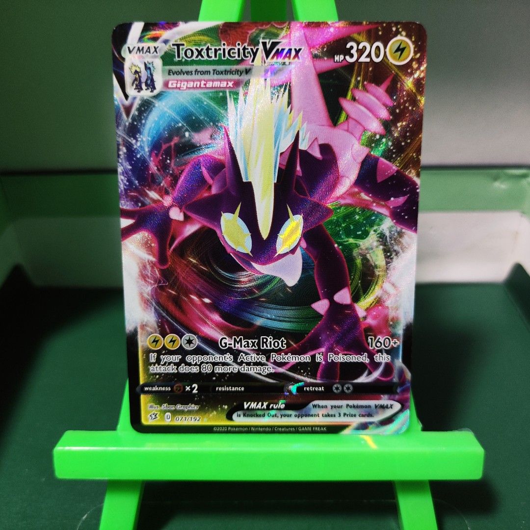 Pokemon TCG - Toxtricity Vmax, Hobbies & Toys, Toys & Games on Carousell