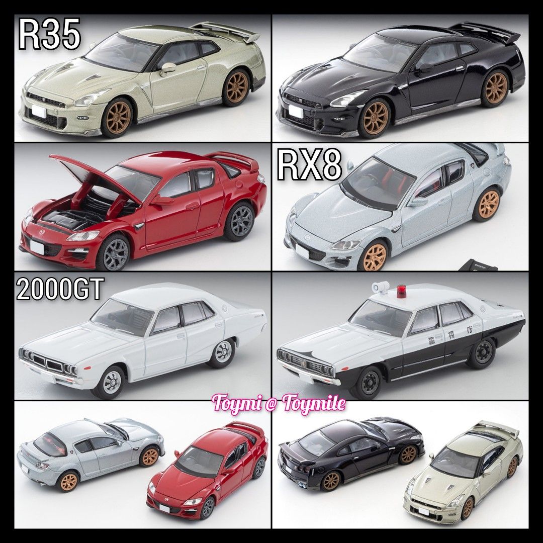 Preorders 1/64 Tomica TLVN Nissan Skyline GTR R35 2024 Mazda RX Type RS ...