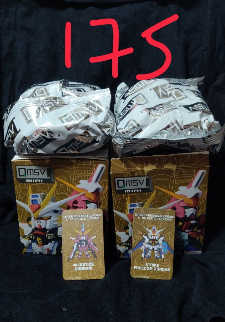 Qmsv mini strike freedom and infinite justice gundam 1號 突擊自由高達 3號 無限正義 ...