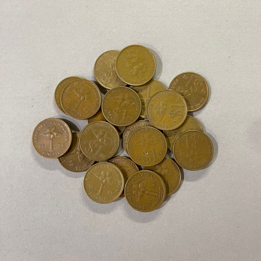 (20 pcs) RM1 Satu Ringgit Duit Syiling Malaysia Copper-Nickel /Kupro ...