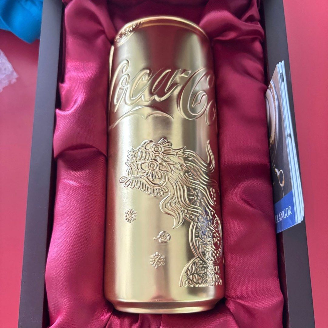 Royal Selangor 24k gold plated Coca-Cola dragon can, Hobbies & Toys ...