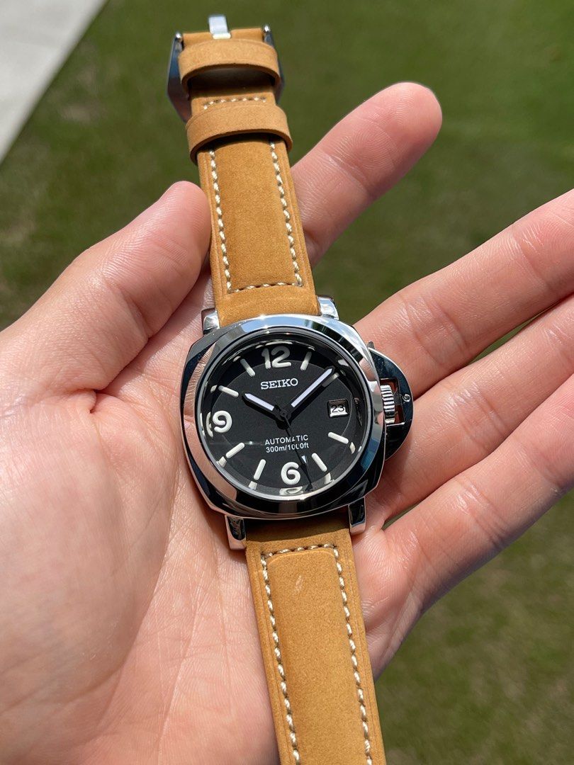 Seiko Mod Panerai Polished 40mm, Men's Fashion, Watches & Accessories ...