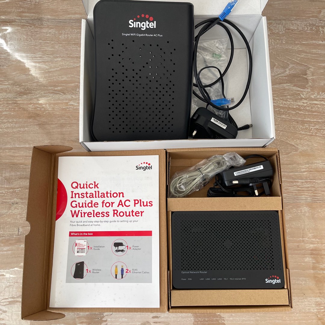 Singtel Router Set, Computers & Tech, Parts & Accessories, Networking ...